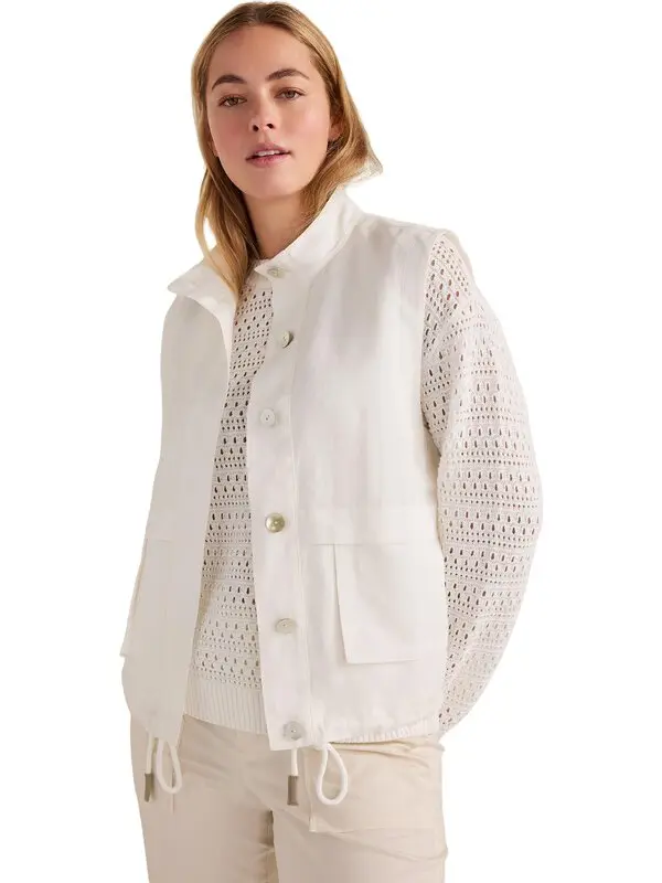 HAVEN WELL WITHIN Linen Blend Vest - Ivory
