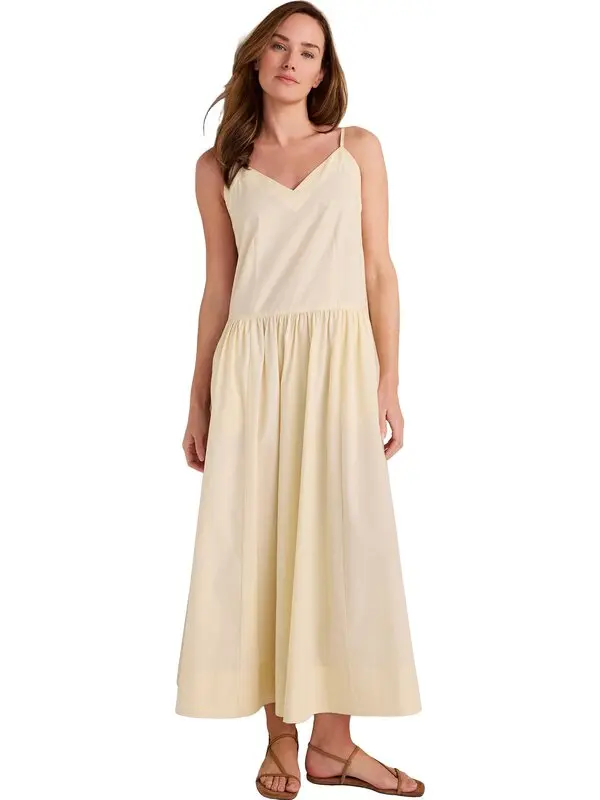HAVEN WELL WITHIN Organic Cotton Strappy Maxi Dress - Straw