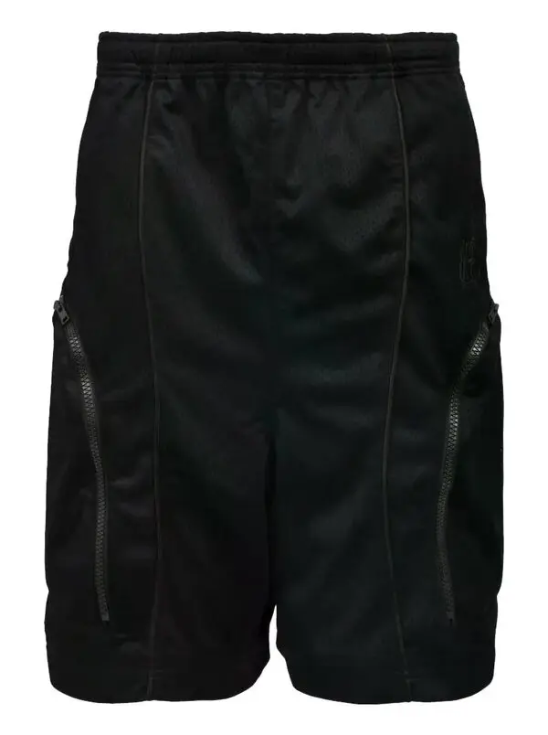 BREATH Mesh Zip-detail Shorts - Black