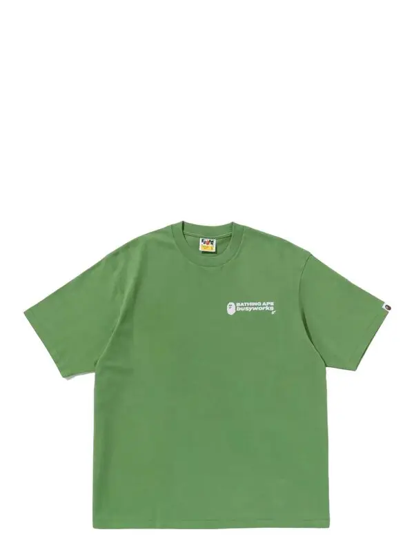 A BATHING APE Busy Works Logo-print T-shirt - Green