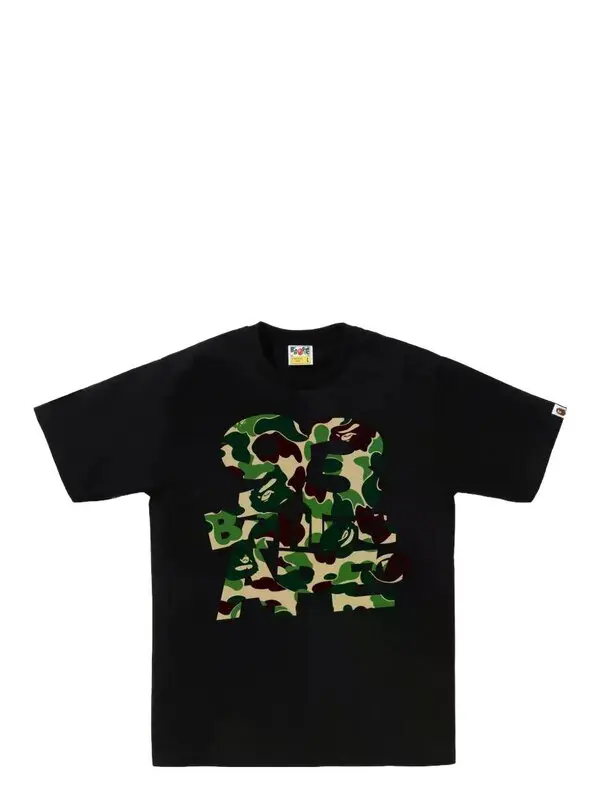 A BATHING APE Abc Camo Logo-print T-shirt - Black