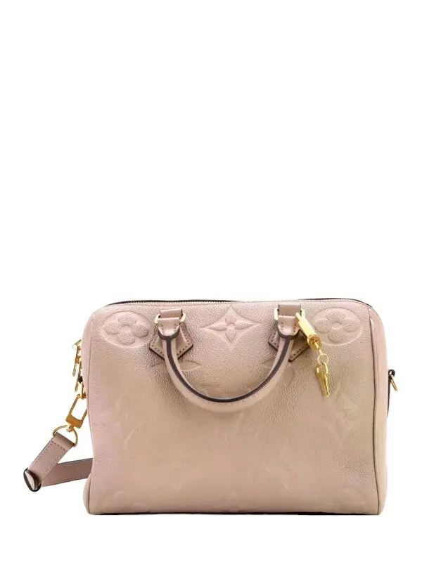 LOUIS VUITTON Speedy Bandouliere Monogram Empreinte Giant 25 Satchel - Neutrals