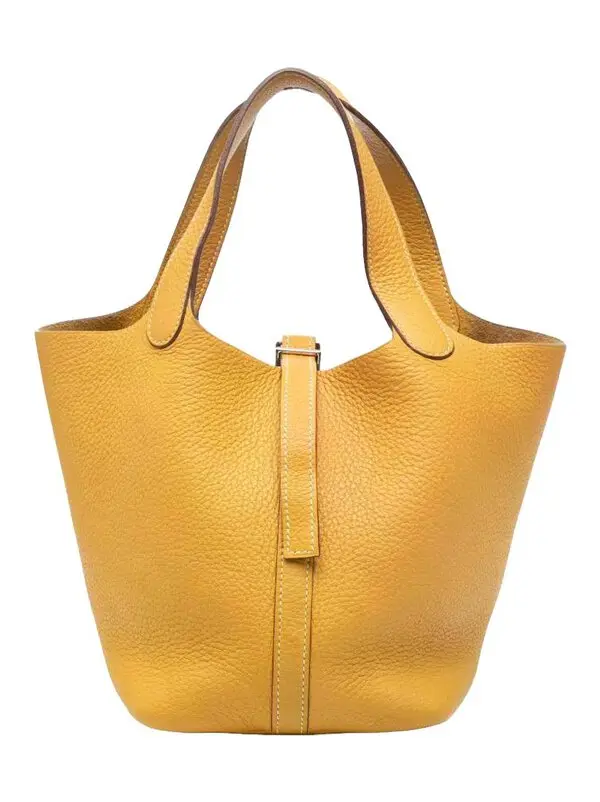 Hermès Clemence Picotin 18 Handbag - Yellow