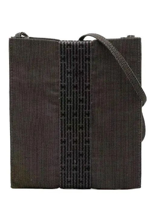 Hermès Canvas Herline Pochette Crossbody Bag - Grey