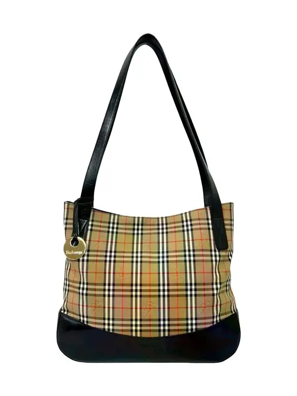 Burberry Haymarket Check Canvas Tote Bag - Neutrals