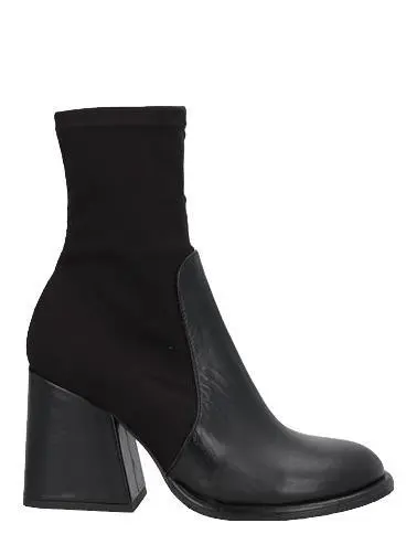 EQUITARE Hazeli Ankle Boots In Soft Leather And Textile Fibers - Black