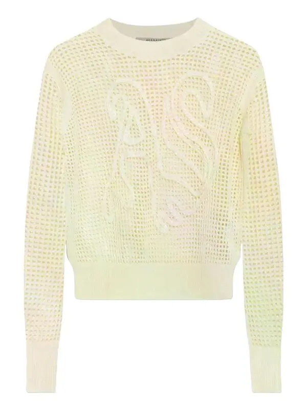 ALLSAINTS Open-knit Rope-logo Sweater - Neutrals