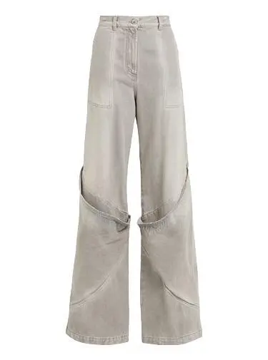 Attico Cotton Baggy Jeans - Grey