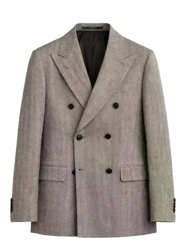Tagliatore Double-breasted Peak Lapel Blazer - Neutrals