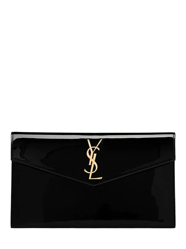 Saint Laurent Patent Leather Pouch - Black
