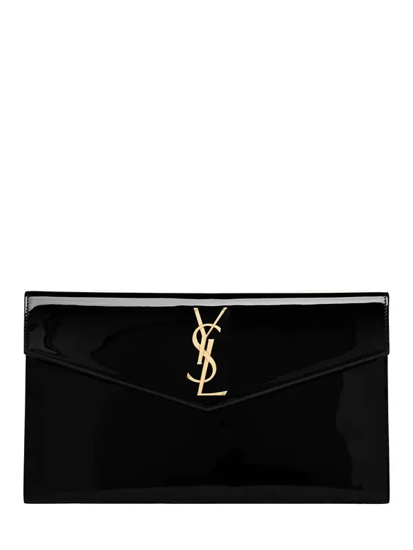 Saint Laurent Patent Leather Pouch - Black