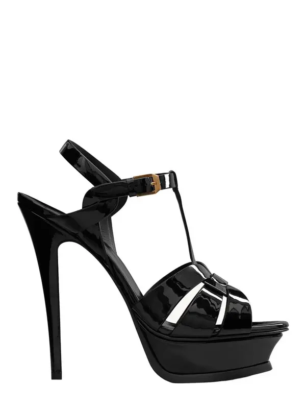 Saint Laurent Tribute Platform Stiletto Sandals - Black