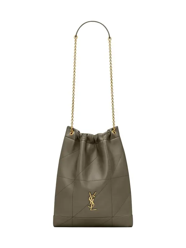 Saint Laurent Jamie Pouch In Lambskin - Light Musk