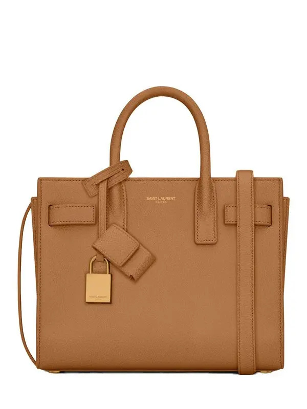 Saint Laurent Sac De Jour Grained Leather Bag - Cinnamon