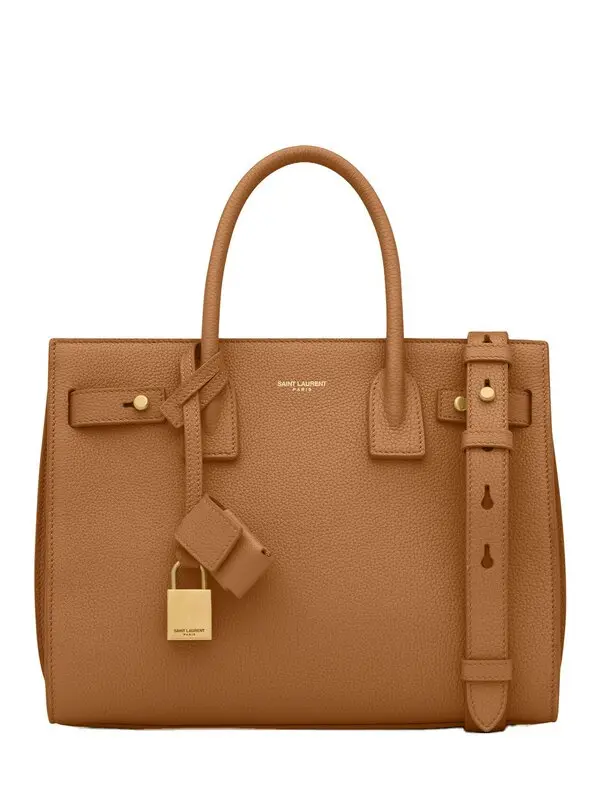 Saint Laurent Sac De Jour In Grained Leather - Cinnamon