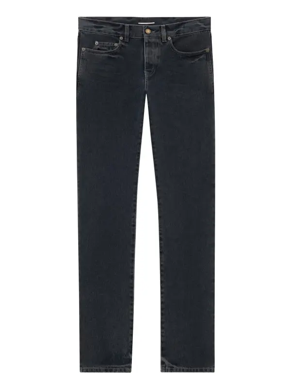 Saint Laurent Slim-fit Jeans In Denim - Dark Blue Black