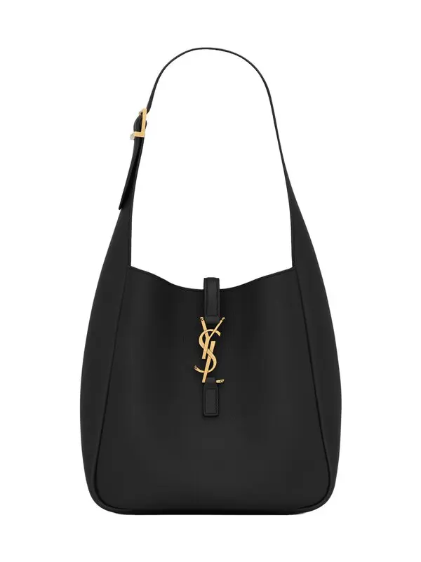 Saint Laurent Le 5 À 7 Small Grained Leather Shoulder Bag - Black