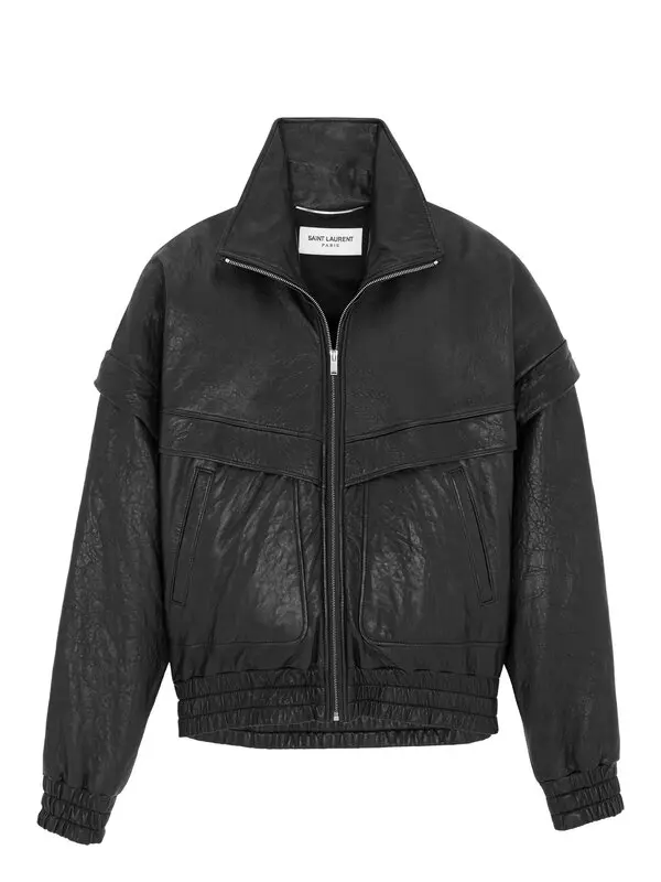 Saint Laurent Grained Lambskin Jacket - Black