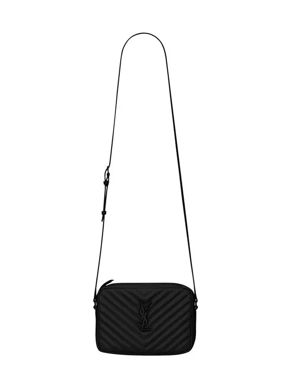 Saint Laurent Lou Camera Bag In Quilted Leather - Black