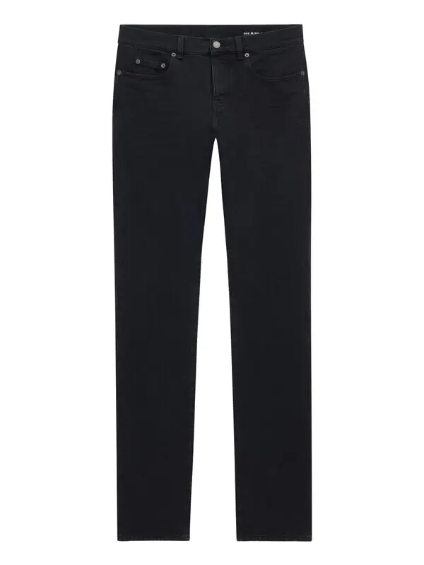 Saint Laurent Slim Fit Jeans In Carbon Black Denim - Plain Carbon Black