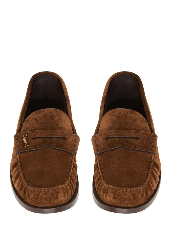 Saint Laurent Suede Loafers - Snuff