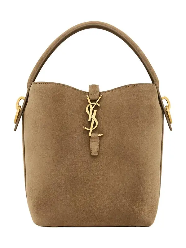 Saint Laurent Le 37 Small Suede Bucket Bag - Golden Leaf