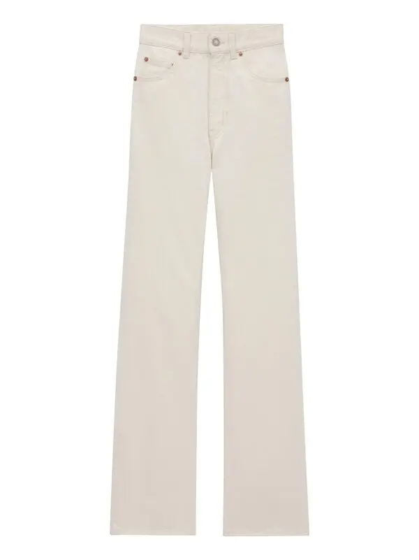 Saint Laurent 70's High-rise Boot-cut Jeans - Almond Milk