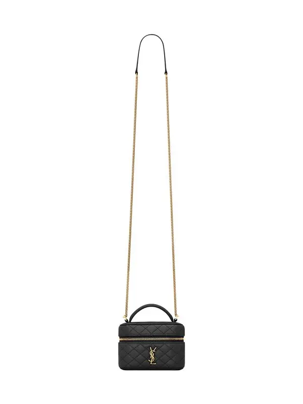 Saint Laurent Gaby Micro Vanity Bag In Lambskin - Black