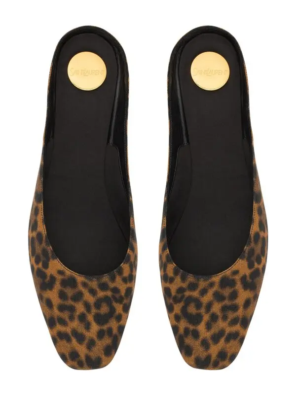 Saint Laurent Lido Slip-on In Print Grosgrain - Leopard