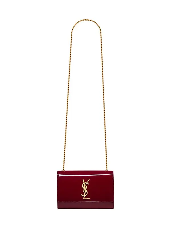 Saint Laurent Kate Small Patent Leather Shoulder Bag - Grenade
