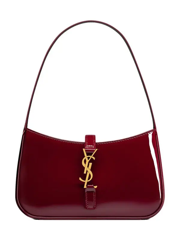 Saint Laurent Le 5 À 7 Mini Patent Leather Bag - Grenade