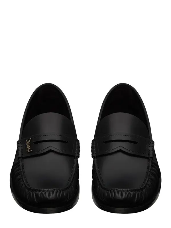 Saint Laurent Loafers In Smooth Leather - Black