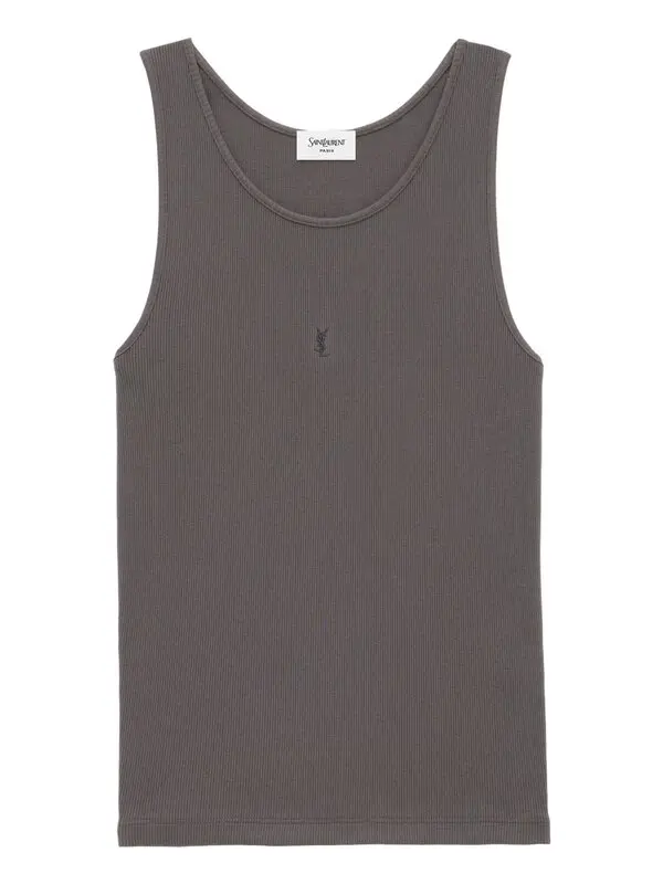 Saint Laurent Cassandre Tank Top - Anthracite