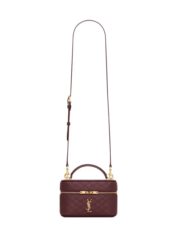 Saint Laurent Gaby Vanity In Lambskin - Rouge Cabernet