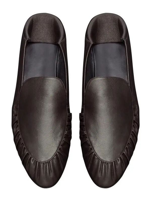 Saint Laurent Alain Slippers In Smooth Leather - Eagle Brown