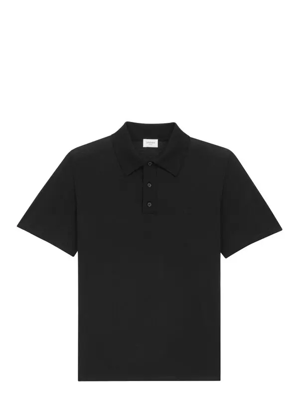 Saint Laurent Cassandre Polo In Wool - Black