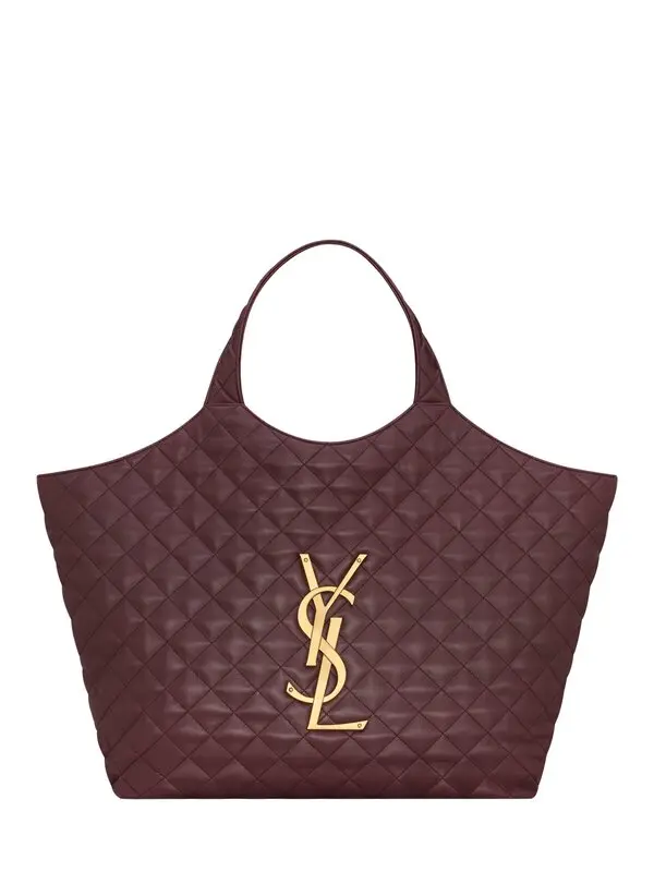 Saint Laurent Icare Maxi Tote Bag - Rouge Cabernet