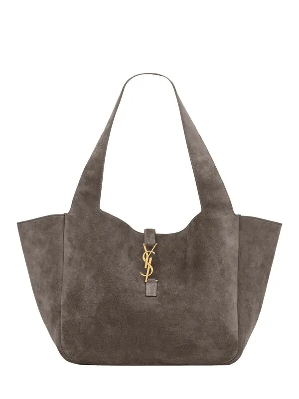Saint Laurent Le 5 À 7 Bea Suede Tote - Urban Grey