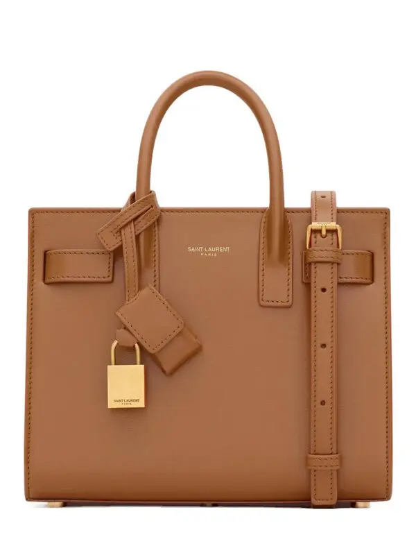 Saint Laurent Sac De Jour Nano Smooth Leather Bag - Fox