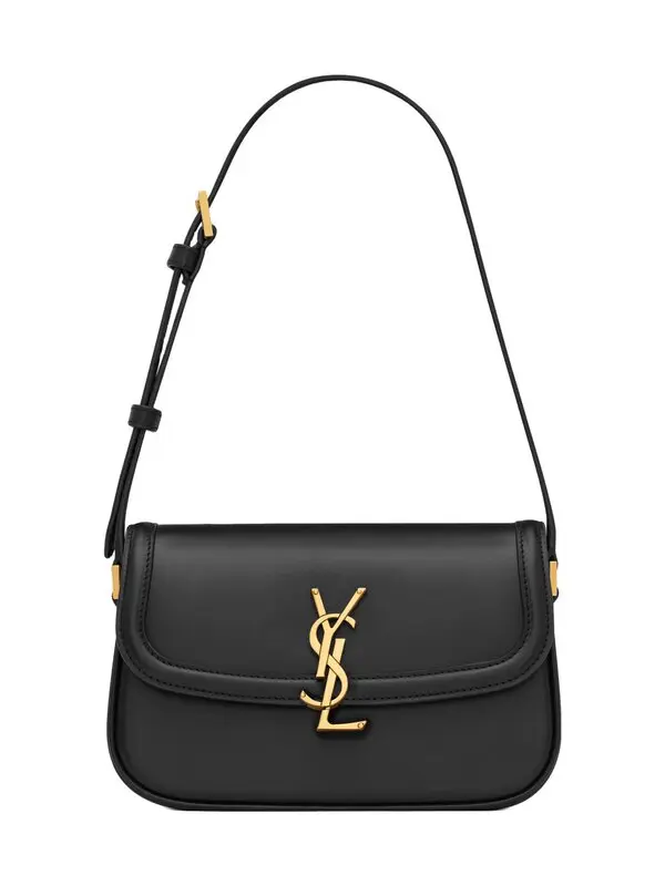 Saint Laurent Solferino Mini Bag In Box Leather - Black