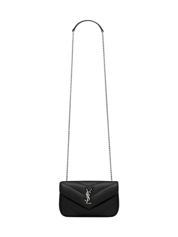 Saint Laurent Loulou Mini Bag In Lambskin - Black