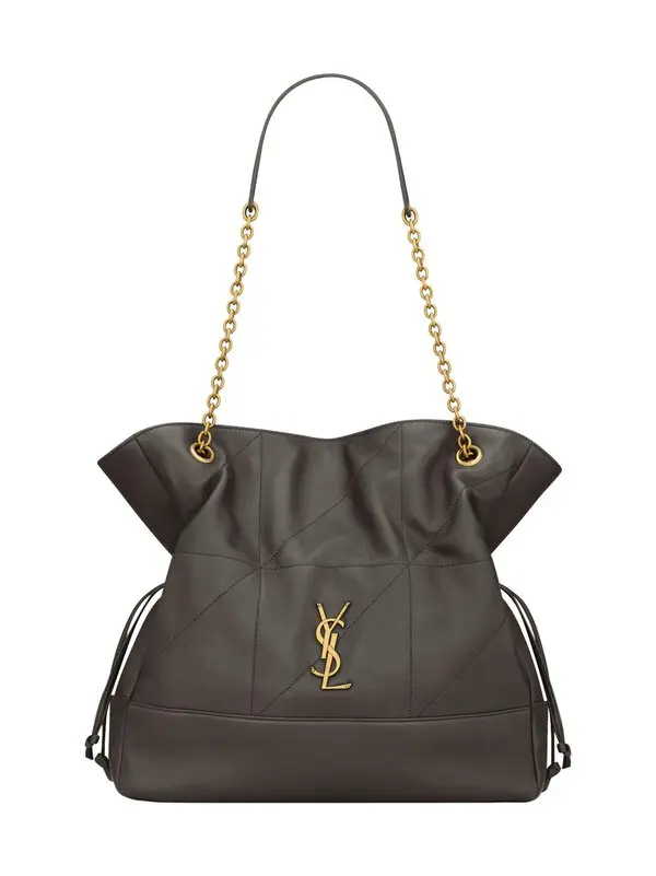 Saint Laurent Jamie Shopping Tote In Lambskin - Urban Grey