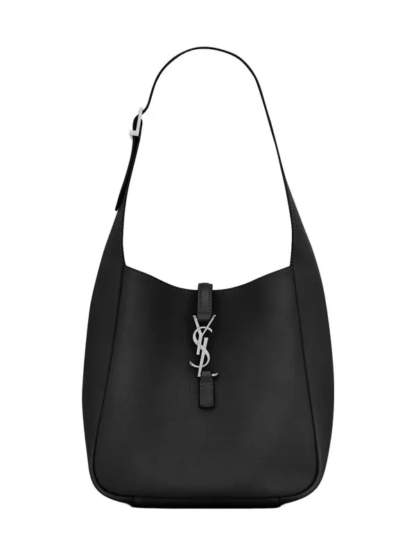 Saint Laurent Le 5 À 7 Supple Bag In Grained Leather - Black