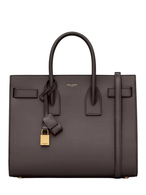 Saint Laurent Sac De Jour In Smooth Leather - Chicory Coffe