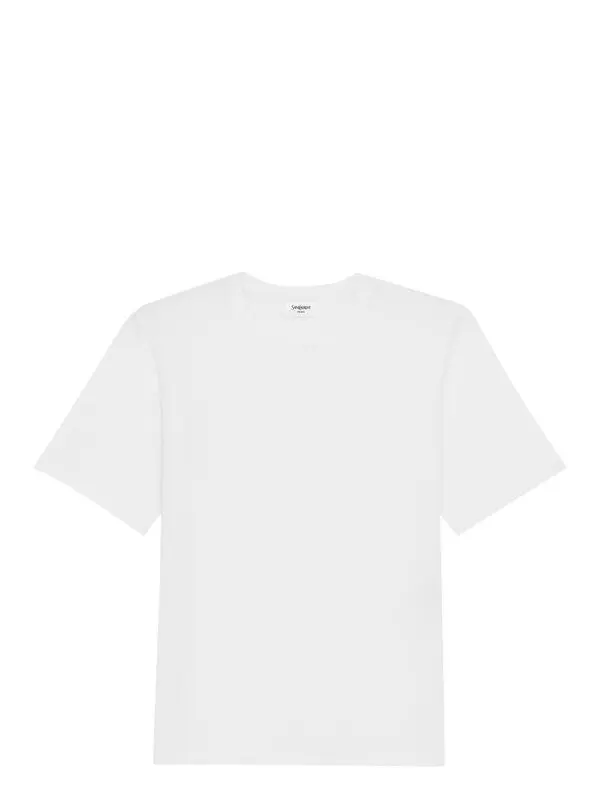 Saint Laurent Oversized Crescent Moon Embroidery T-shirt - Blanc