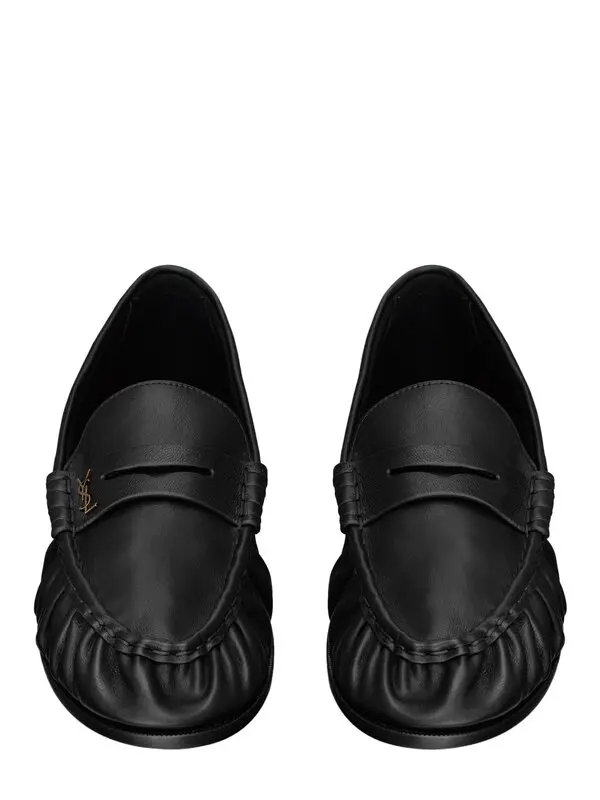Saint Laurent Le Loafer Supple In Matte Leather - Black