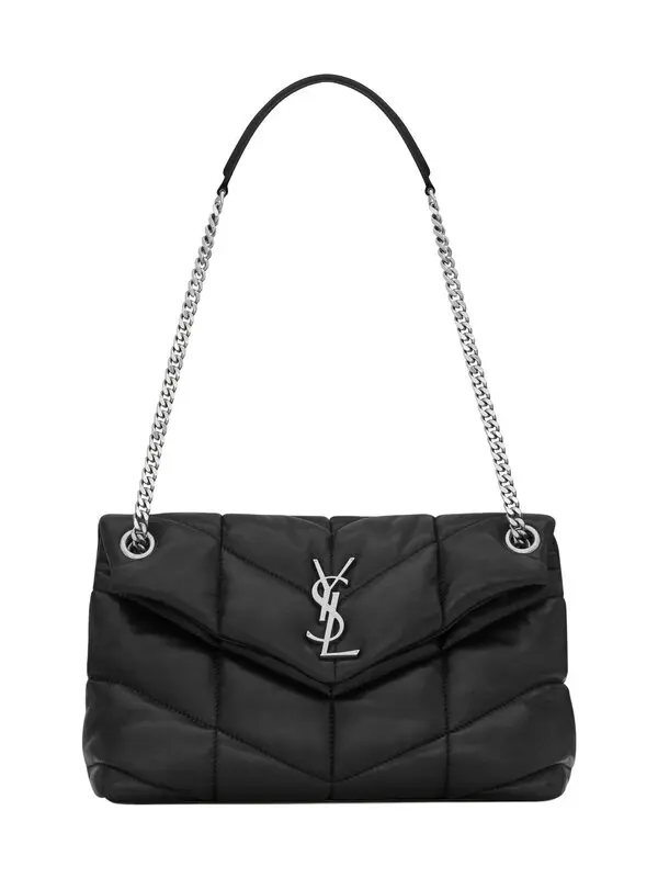 Saint Laurent Puffer Small Lambskin Bag - Black