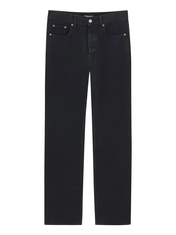 Saint Laurent Loose-straight Mid-rise Jeans - Old Black
