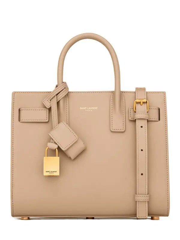 Saint Laurent Sac De Jour Nano Bag In Smooth Leather - Clear Beige