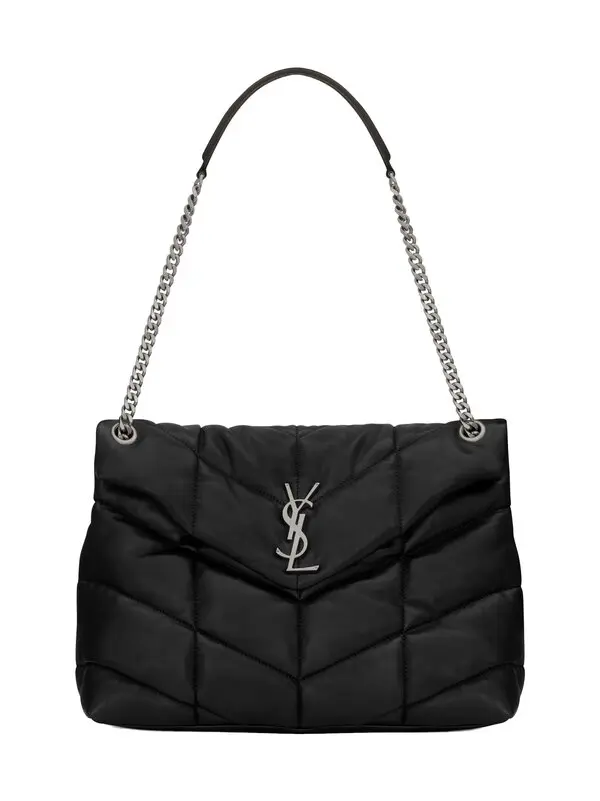 Saint Laurent Puffer Medium Lambskin Bag - Black